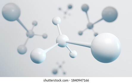 White Molecule Atom Abstract Clean Structure Stock Illustration ...