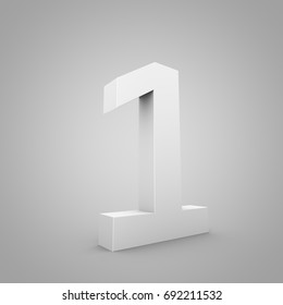 White Number 1 3d Render Font Stock Illustration 692211532 | Shutterstock
