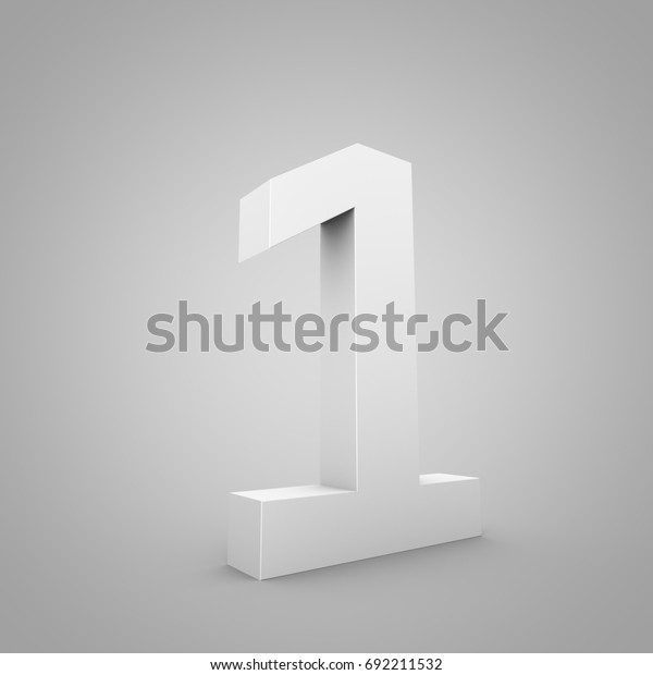 White Number 1 3d Render Font: Hình minh họa có sẵn 692211532 ...