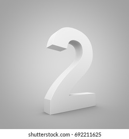 White Texture Number Two Isolated Over Stock Illustration 244058890 ...