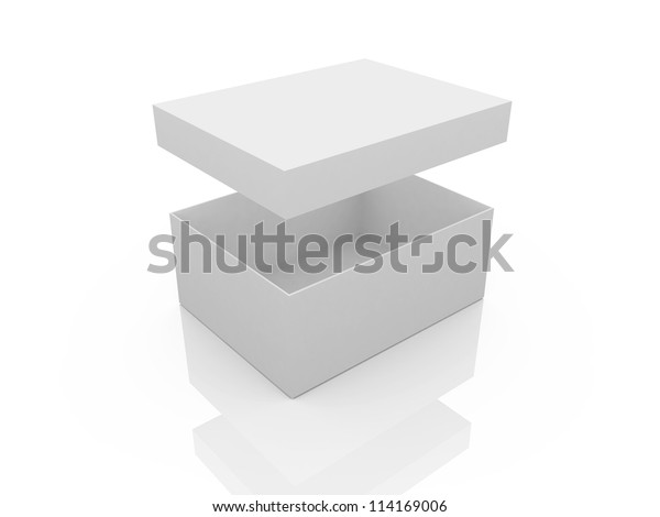 White Open Empty Box Template Isolated Stock Illustration 114169006 ...