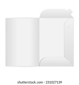 White Open Folder On White Background Stock Illustration 231027139 ...