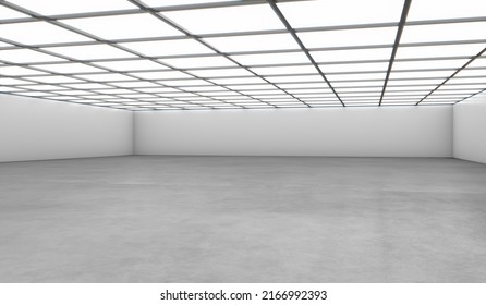 White Open Space Empty Hall Black Stock Illustration 2166992393 ...