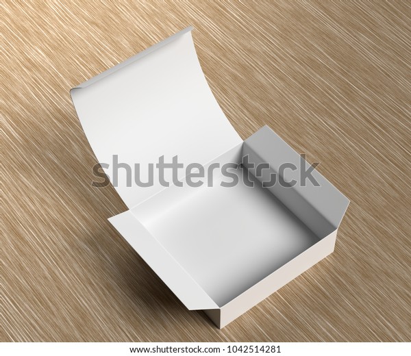 White Paper Empty Box Template Opened Stock Illustration 1042514281 ...