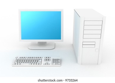 White Pc Stock Illustration 9733264 | Shutterstock