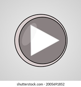 White Play Button Create Logo Design Stock Illustration 2005691852 ...