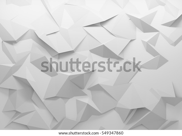 White Polygonal Triangle Geometric 3d Texture Stock Illustration ...