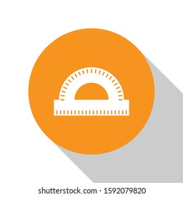 White Protractor Grid Measuring Degrees Icon Stock Illustration ...