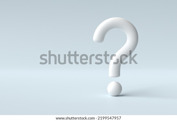 White Question Mark Symbol On Blue Stock Illustration 2199547957 ...