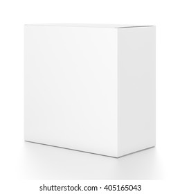 White Horizontal Rectangle Blank Box Side Stock Illustration 444763156 ...