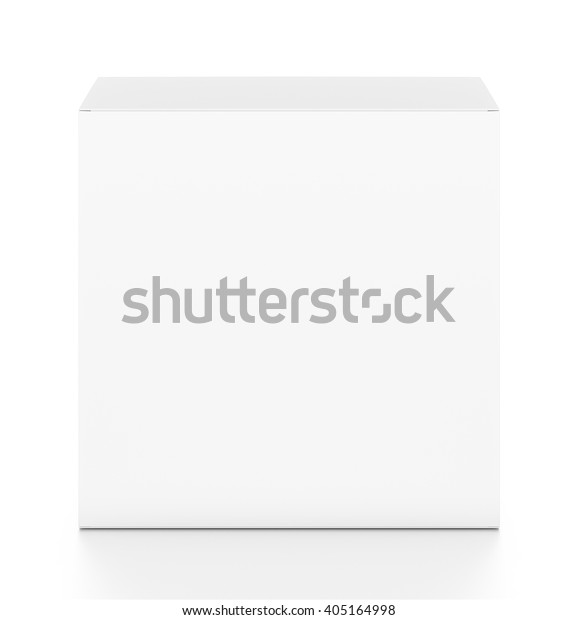 White Rectangle Blank Box Top Front Stock Illustration 405164998 ...