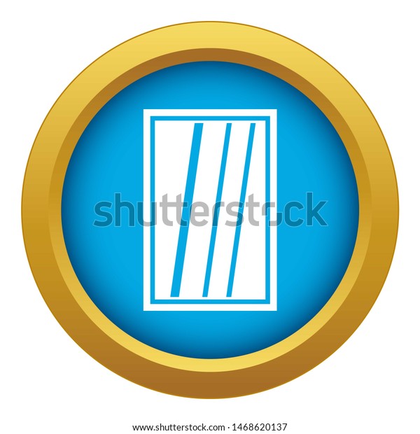 White Rectangle Window Icon Blue Isolated Stock Illustration 1468620137 ...