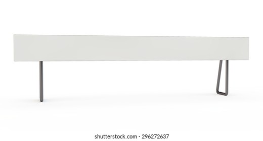White Rectangular Road Sign Placement Important Stock Illustration ...