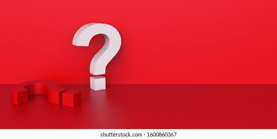 White Red Question Mark Isolated On Stock Illustration 1600860367 ...