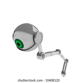 White Robotic Eye Side View Closeup: ilustración de stock 10158754 ...