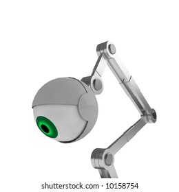 White Robotic Eye Side View Closeup: ilustración de stock 10158754 ...