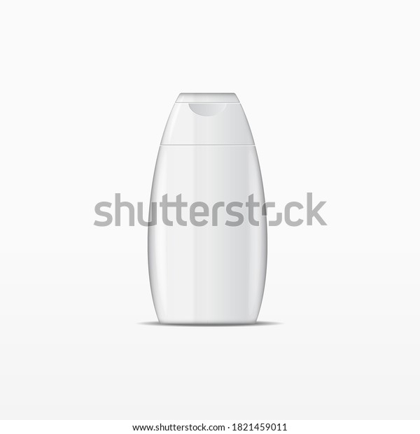 White Shampoo Bottle Without Label Isolated Stock Illustration ...
