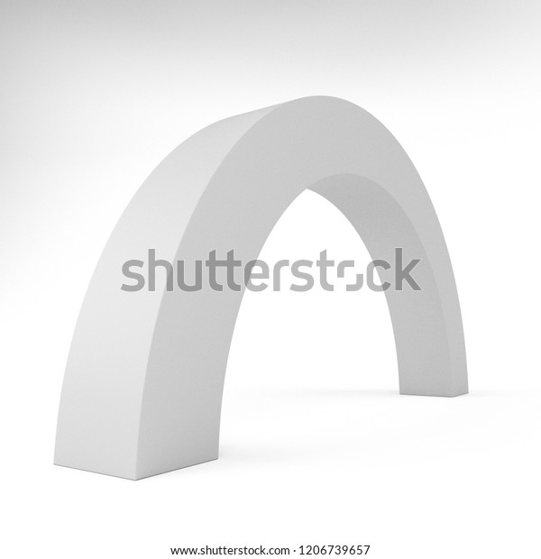 White Simple Arc Element 3d Render 스톡 일러스트 1206739657 | Shutterstock