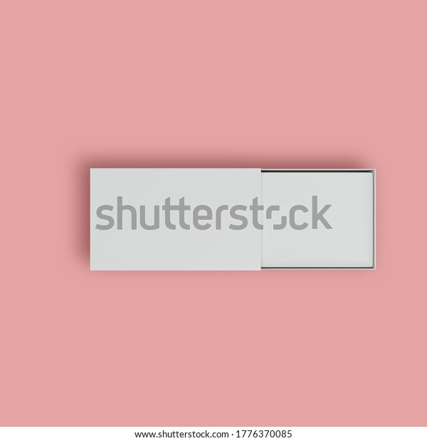 White Slide Box Packaging Mock On Stock Illustration 1776370085 ...