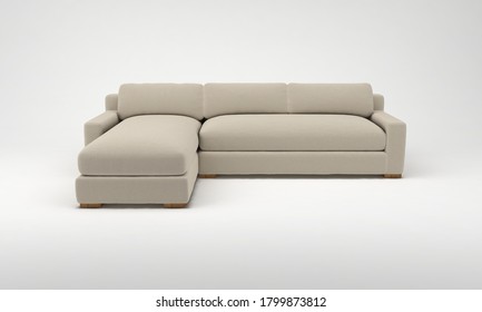 White Sofa Couch Front View Furniture Stock Illustration 1799873812 ...