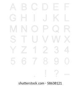 Simple Elegant Handcrafted Alphabet Capital Letters Stock Vector ...