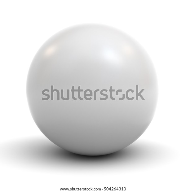 White Sphere Isolated Over White Background Stock Illustration ...