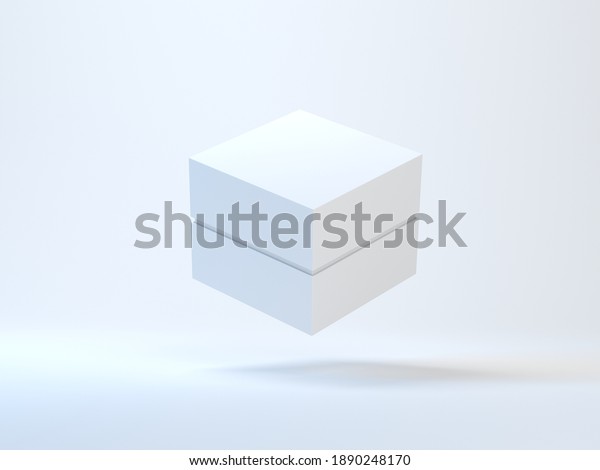 White Square Box Packaging Mockup Flying: ภาพประกอบสต็อก 1890248170 ...