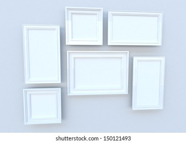 White Square Frames On Wall Create 스톡 일러스트 150121493 | Shutterstock