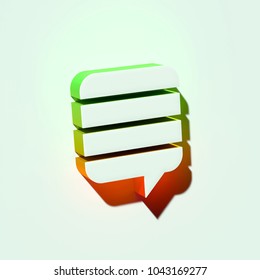 White Stack Exchange Icon 3d Illustration Stock Illustration 1043169277 ...