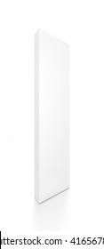 3d Rendering White Vertical Carton Isolated Stock Illustration 1289817151