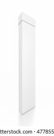 White Tall Thin Vertical Rectangle Blank Stock Illustration 477855487
