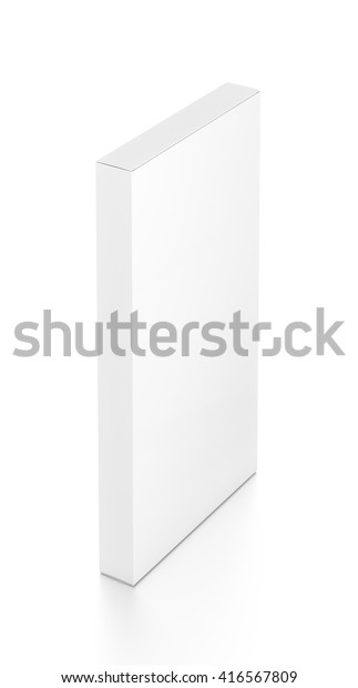 White Tall Thin Vertical Rectangle Blank 스톡 일러스트 416567809