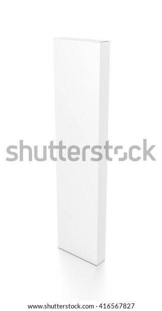 White Tall Thin Vertical Rectangle Blank Stock Illustration 416567827 ...