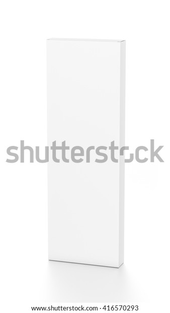 White Tall Thin Vertical Rectangle Blank Stock Illustration 416570293