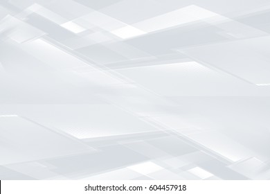 White Technology Background Virtual Space Concept Stock Illustration ...