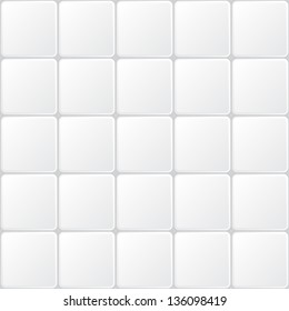 White Tile Seamless Pattern Minimalistic Background Stock Vector ...
