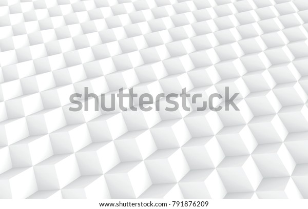 White Tilt Cubes Background 3d Render Stock Illustration 791876209 ...