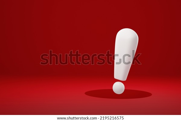 White Urgent Warning Exclamation Mark Symbol Stock Illustration ...