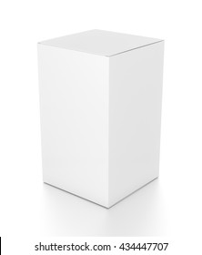 White Vertical Rectangle Blank Box Top Stock Illustration 434447707 ...