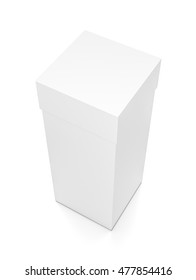 White Vertical Rectangle Blank Box Cover Stock Illustration 477854416 ...