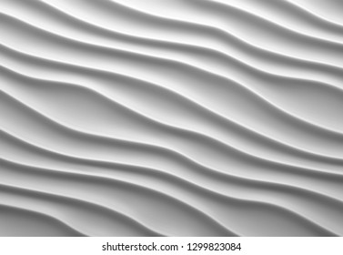 White Wave Pattern Background 3d Render Stock Illustration 1299823084 ...