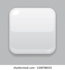 White Web Button On Gray Background Stock Vector (Royalty Free ...