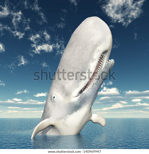 White Whale Computer Generated 3d Illustration Stock Illustration 140969947