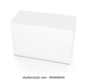 White Rectangle Blank Box Cover Top Stock Illustration 479395765