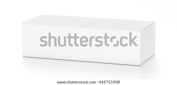 White Wide Horizontal Rectangle Blank Box Stock Illustration 444755908