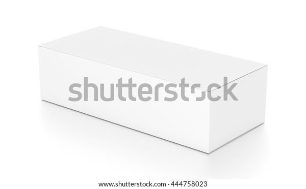 White Wide Horizontal Rectangle Blank Box Stock Illustration 444758023 ...
