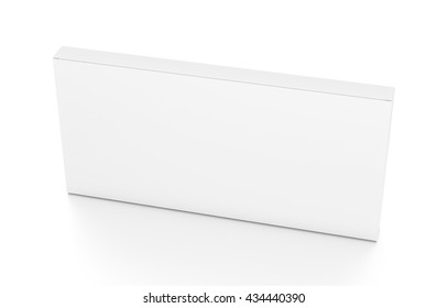 White Wide Thin Horizontal Rectangle Blank Stock Illustration 434440390 ...