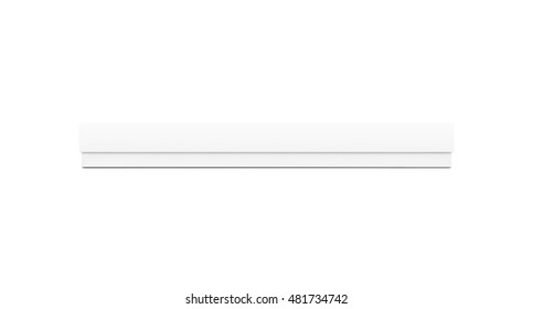 White Wide Thin Horizontal Rectangle Blank Stock Illustration 481734742 ...
