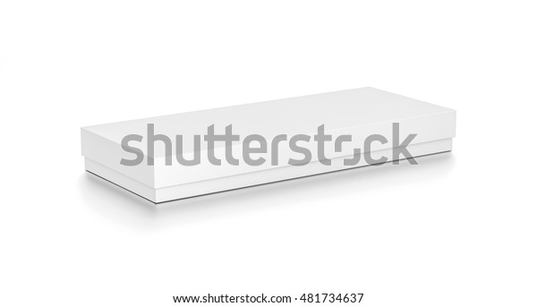 White Wide Thin Horizontal Rectangle Blank Stock Illustration 481734637 ...
