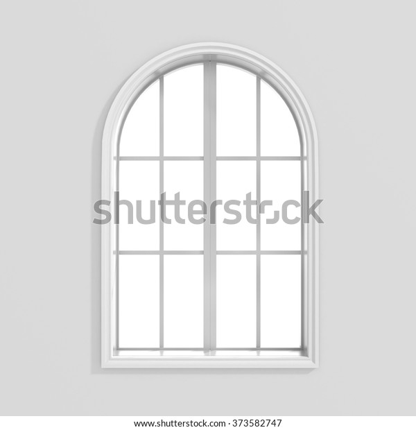 White Window Stock Illustration 373582747